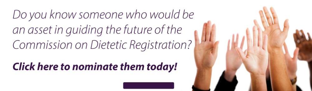 - Commission on Dietetic Registration